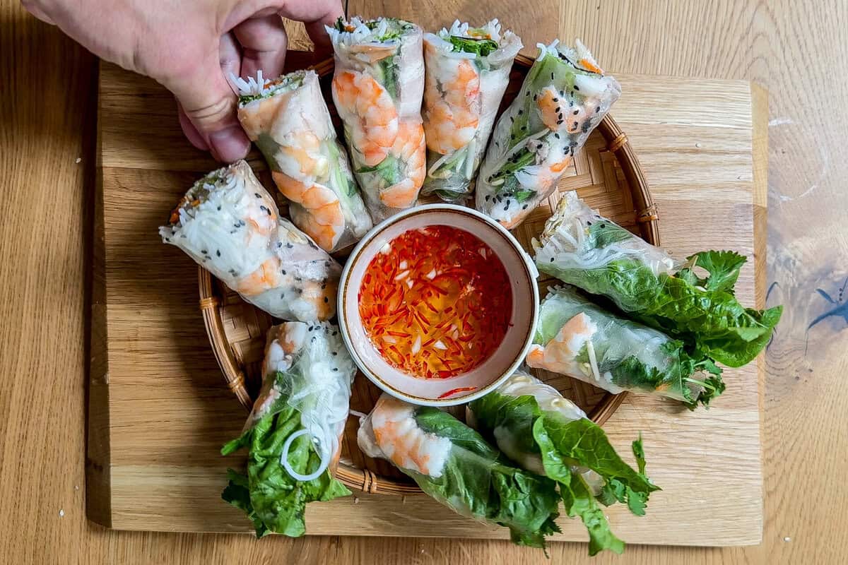 Vietnamské letní závitky s krevetami - recept | Vietnam
